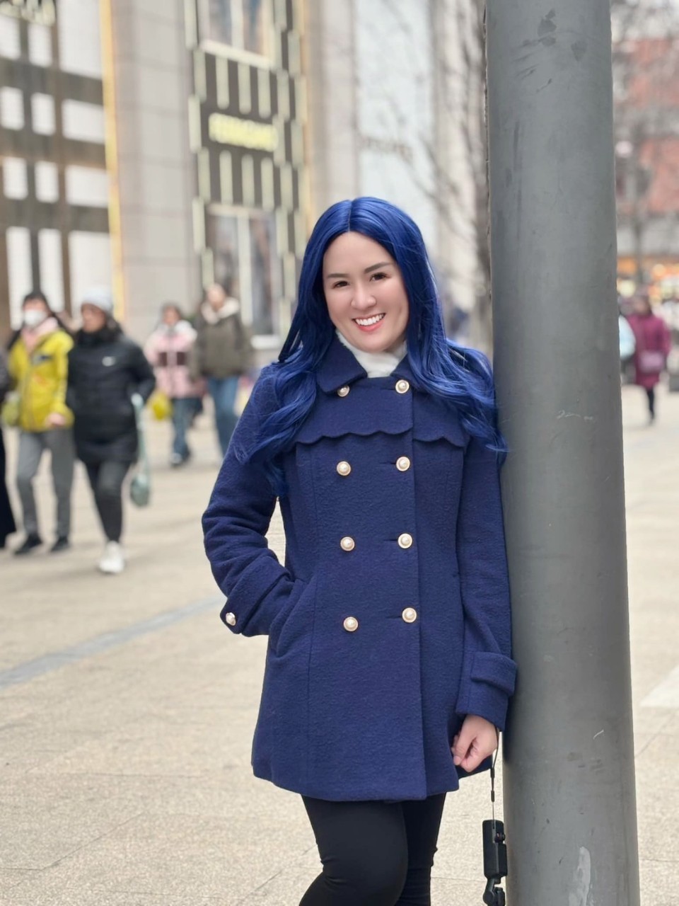 รหัส 0882 Coat Over โค้ทน้ำเงิน – Me Coat House ร้านเช่าชุดกันหนาว ...